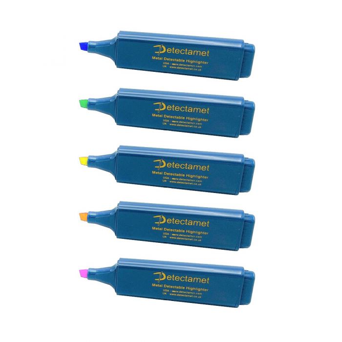 Metal Detectable Highlighters (Pack of 5) – North Safety